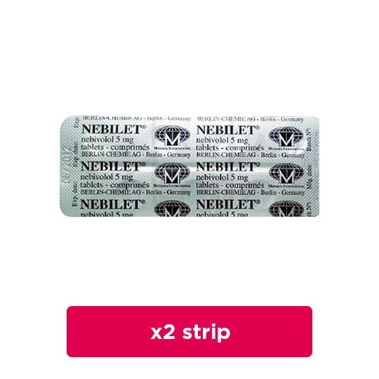 Nebilet 5 mg 2 Strip (14 Tablet/Strip) - Obat Rutin – Bali Pharmacy