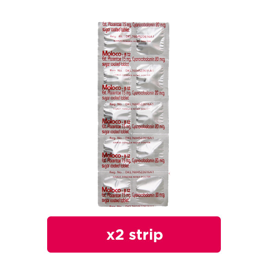 Moloco Plus B12 2 Strip (10 Tablet/Strip) - Hemat Borongan – Bali Pharmacy