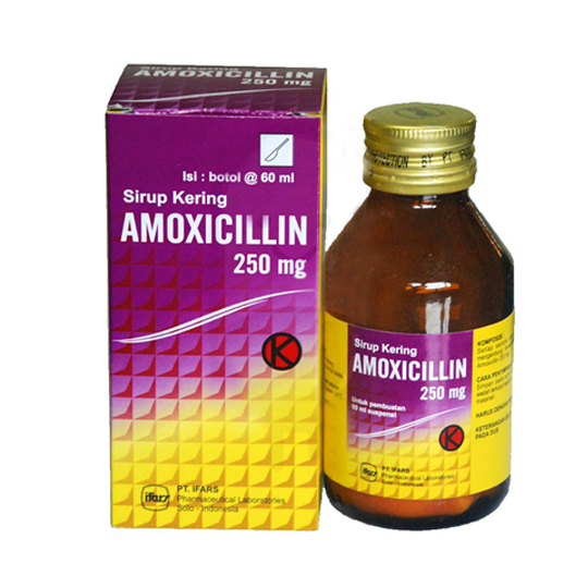 Amoxicillin Dry Sirup 250 mg/5 ml 60 ml – Bali Pharmacy